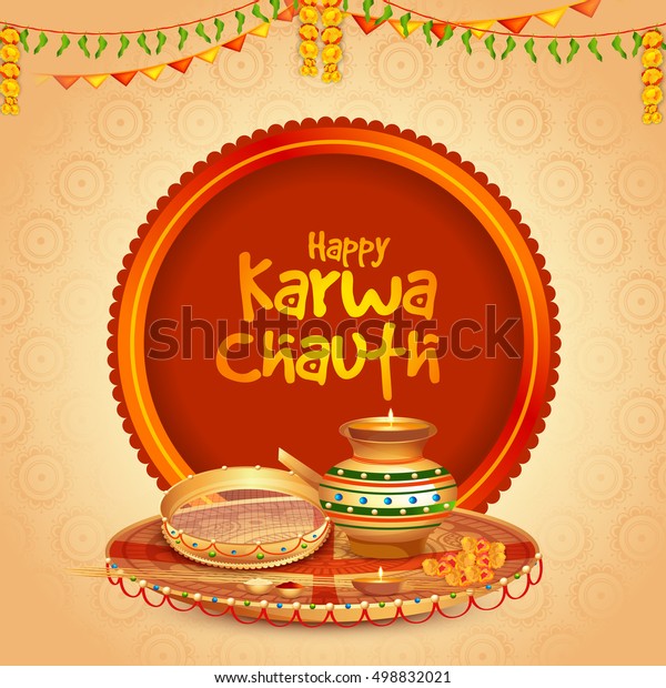 Creative Concept Decorated Pooja Thali Indian Stock Vector (Royalty ...