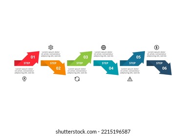 Creative Concept Infographic 6 Steps Options Stock Vector (Royalty Free ...