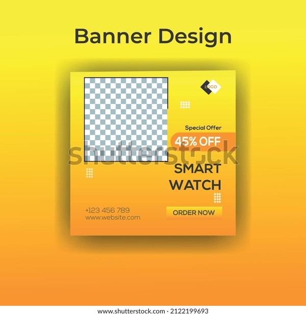Creative Content Banner Design Template Stock Vector (Royalty Free ...