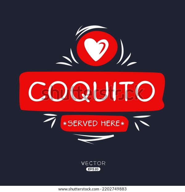 Creative Coquito Drink Coquito Sticker Vector Stock Vector (Royalty ...