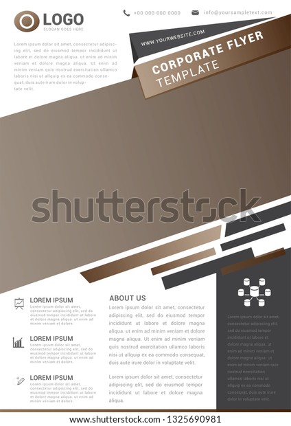 Creative Corporate Brown Flyer Template Vector Stock Vector (Royalty ...