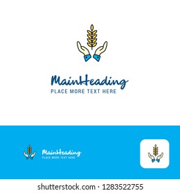 Creative Crops Hands Logo Design Flat Stock Vector (Royalty Free ...