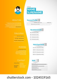 Creative Cv Template Paper Stripes Stock Vector (Royalty Free ...