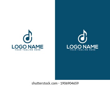 Creative D Music Logo Design Company Stock Vector (Royalty Free ...