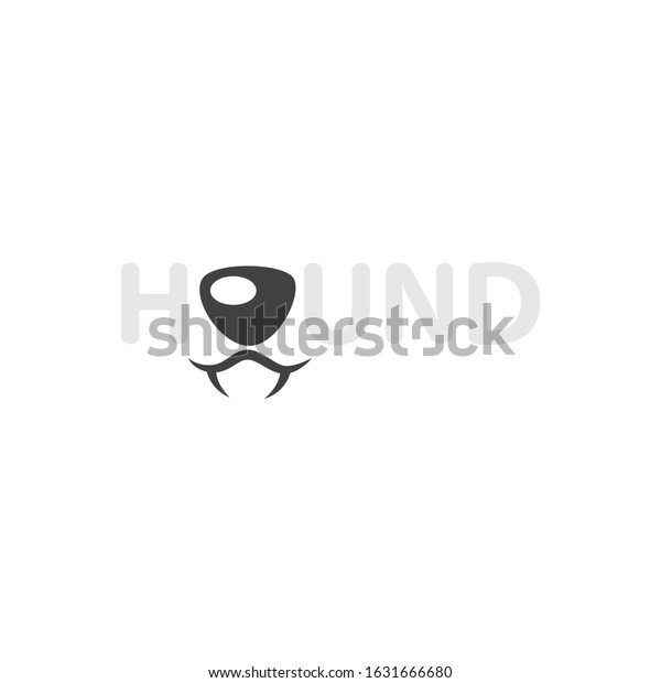 Creative Dark Gray Dog Hound Symbol Stock Vector (Royalty Free ...