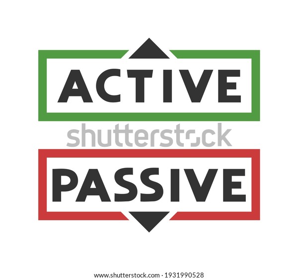 Creative Design Active Passive Symbols Stock Vector (Royalty Free ...