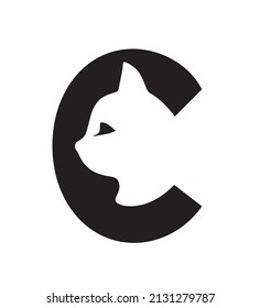 Creative Design Letter C Cat Stock Vector (Royalty Free) 2131279787 ...