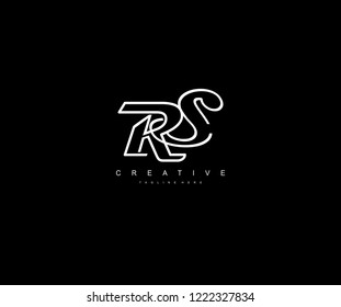 Creative Design Letter Rs Linked Vector Stock Vector (Royalty Free ...
