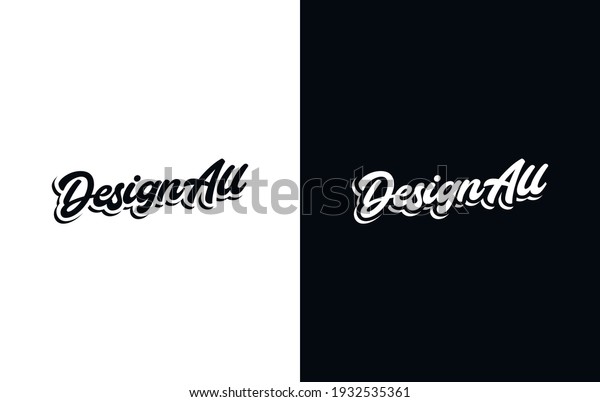 Creative Design Logo Black White Design Stock Vector (Royalty Free ...