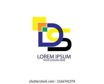 Creative Design Logo Ds Letter Vector Stock Vector (Royalty Free ...