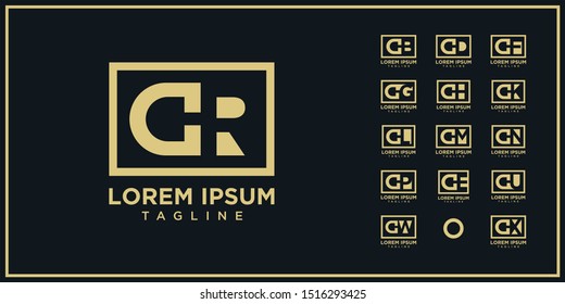 Creative Design Negative Space Letters Stock Vector (Royalty Free ...