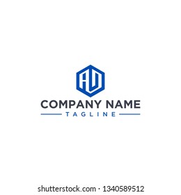 Creative Design Outline Letters Ad Hexagon Stock Vector (Royalty Free ...