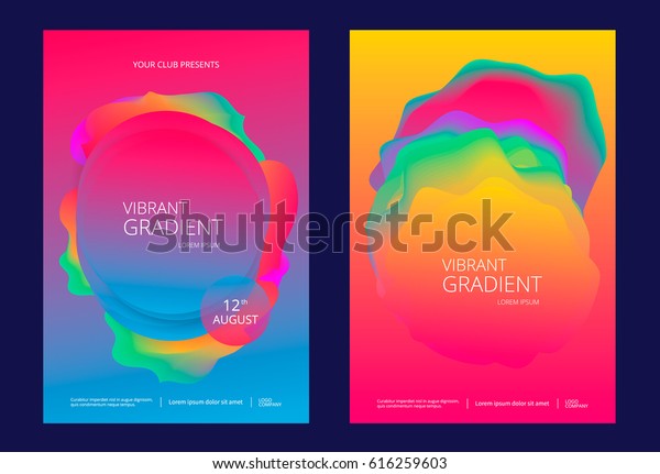 Creative Design Poster Vibrant Gradients Colorful Stock Vector (Royalty ...