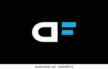 Creative Df Logo Design Template Stock Vector (Royalty Free) 2206430715 ...