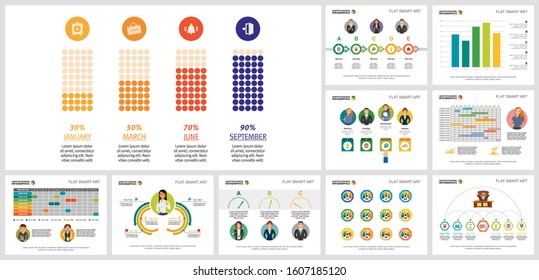 Creative Diagram Design Set Workflow Analysis: เวกเตอร์สต็อก (ปลอดค่า ...