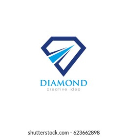 Creative Diamond Concept Logo Design Template Stock Vector (Royalty ...