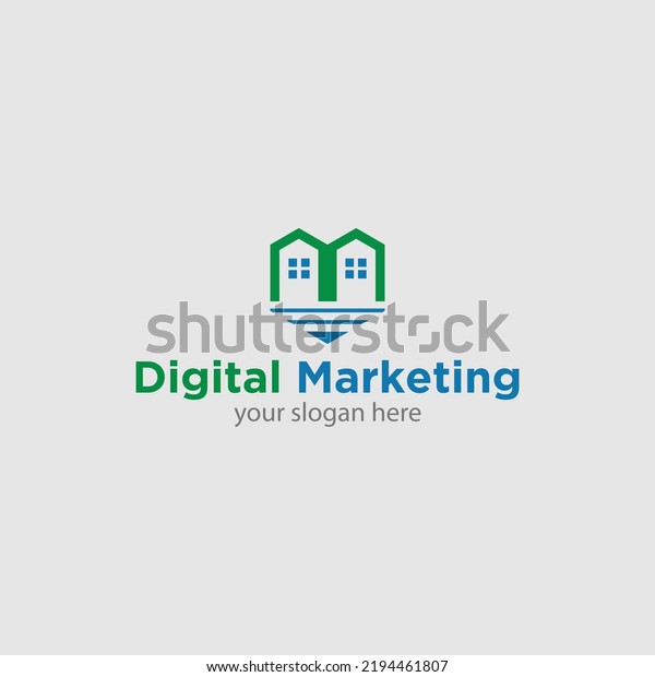 Creative Digital Marketing Logo Design Vector Stock Vector (Royalty ...