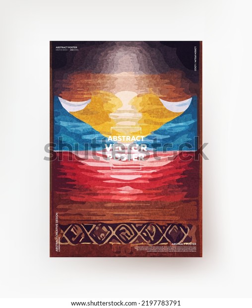 Creative Drawing Polynesian Style Flyers Covers Stock Vector (Royalty ...