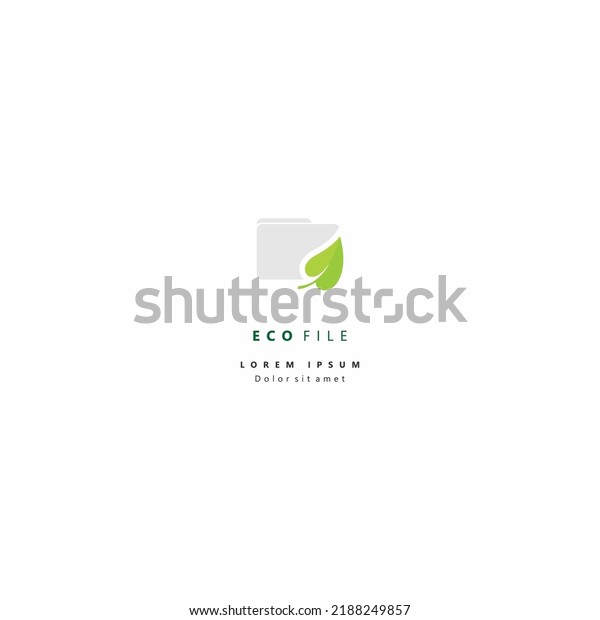 Creative Eco File Vector Illustration Isolated Stock Vector (Royalty ...