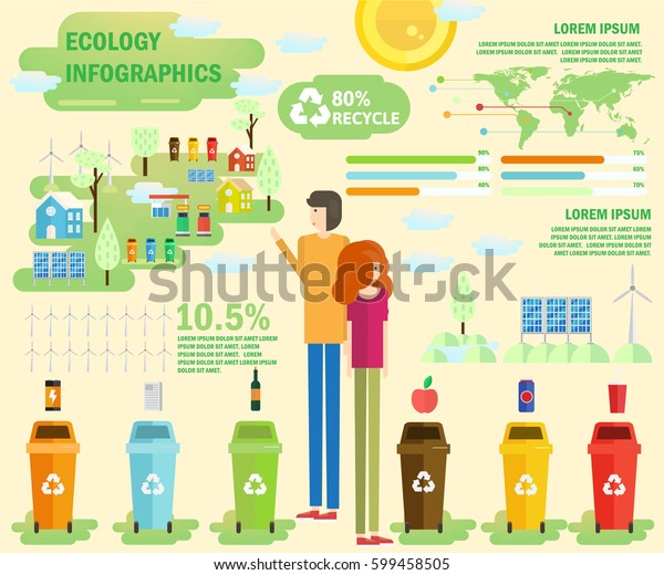 Creative Ecological Infographic Elements City View Stock Vector ...