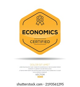 Creative Economics Certified Badge Vector Illustration Stock Vector ...