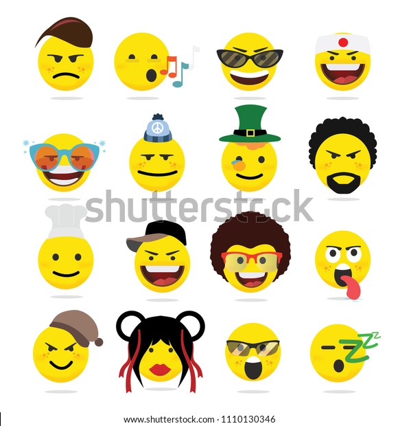 Creative Emoji Emoticons Smiley 5 Stock Vector (Royalty Free ...