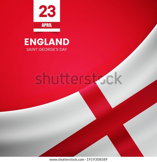 Creative England Flag On Fabric Texture Stock Vector (Royalty Free ...