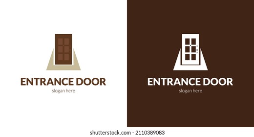 Creative Entrance Door Logo Vector Illustration Stock Vector (Royalty ...