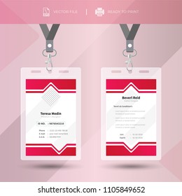 Creative Event Staff Id Card Set Stock Vector (Royalty Free) 1105849700