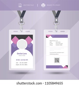 Creative Event Staff Id Card Set Stock Vector (Royalty Free) 1105849655 ...