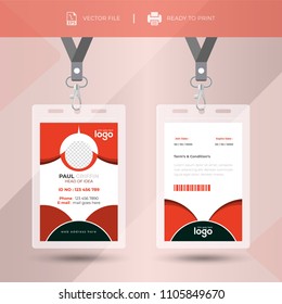 Creative Event Staff Id Card Set Stock Vector (Royalty Free) 1105849697