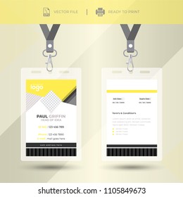Creative Event Staff Id Card Set Stock Vector (Royalty Free) 1105849673 ...