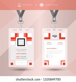 Creative Event Staff Id Card Set Stock Vector (Royalty Free) 1105849700