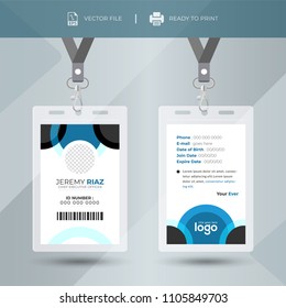Creative Event Staff Id Card Set Stock Vector (Royalty Free) 1105849703