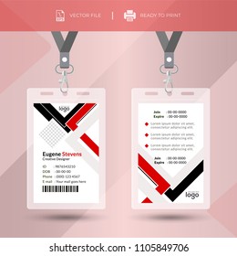 Creative Event Staff Id Card Set Stock Vector (Royalty Free) 1105849685