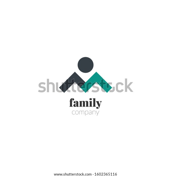Creative Family Abstract Design Logo Concept Stock Vector (Royalty Free ...