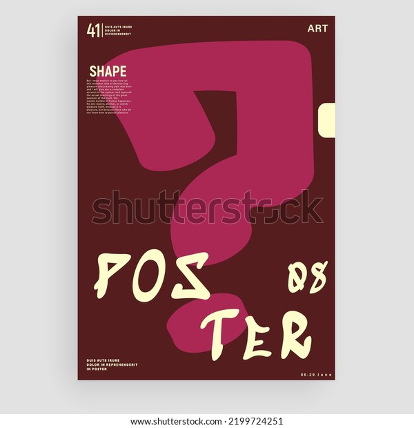 Creative Fashionable Poster Design Symbol Symbols Stock Vector (Royalty ...