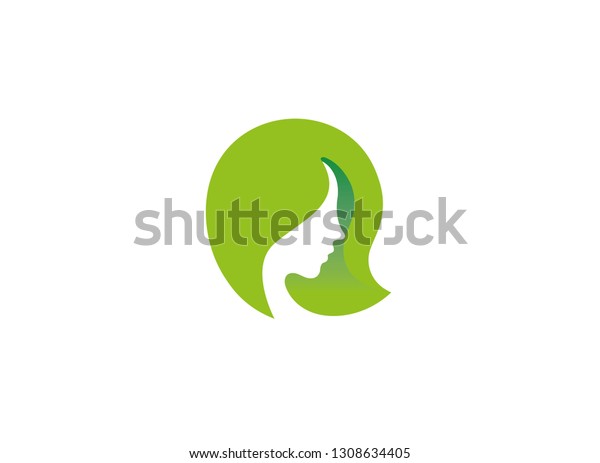 Creative Female Head Logo Design Symbol Stock Vector (Royalty Free ...