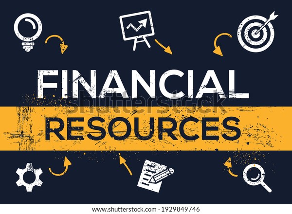 Creative Financial Resources Banner Word Icon Stock Vector (Royalty ...