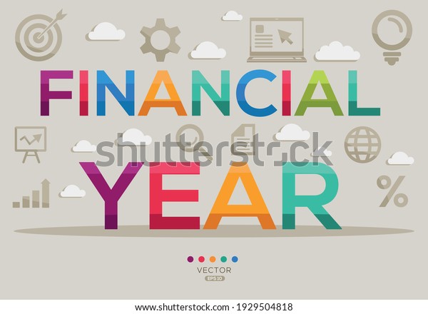 Creative Financial Year Banner Word Icon Stock Vector (Royalty Free ...