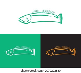 Creative Fishing Logo Design Eps Stock Vector (Royalty Free) 2070222830 ...