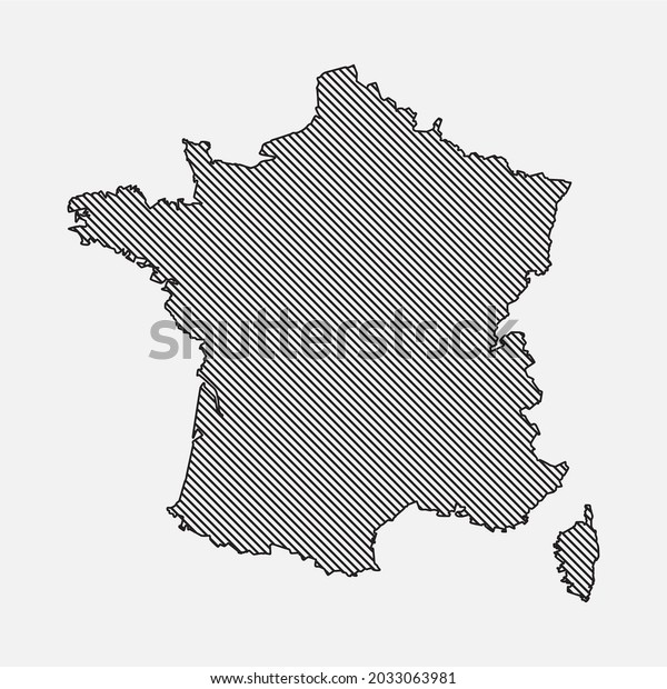 Creative France Map Template Black Diagonal Stock Vector (Royalty Free ...