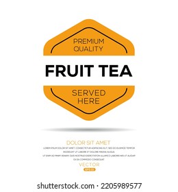 Creative Fruit Tea Drink Fruit Tea Stock Vector (Royalty Free ...