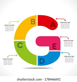 Creative G Alphabet Infographics Concept Vector Stock Vector (Royalty ...