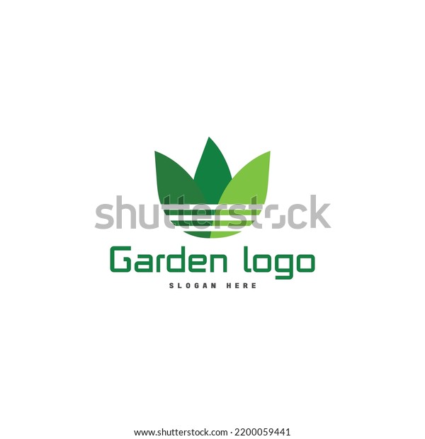 Creative Garden Logo Design Vector Templete Stock Vector (Royalty Free ...