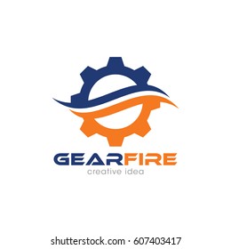 Creative Gear Concept Logo Design Template Stock Vector (Royalty Free ...
