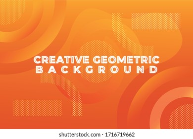 Creative Geometric Background Red Orange Colour Stock Vector (Royalty ...
