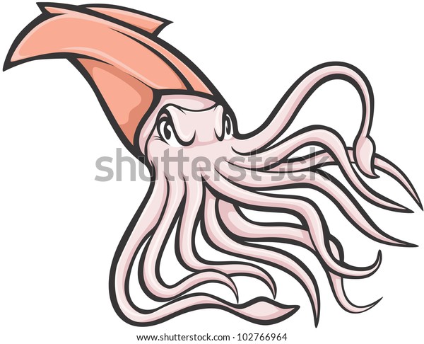 Creative Giant Squid Illustration 库存矢量图（免版税）102766964 | Shutterstock