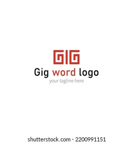 843 Gig logo Gambar, Foto Stok & Vektor | Shutterstock