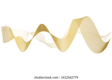 Creative Gold Wave Lines Design Elements Stock Vector (Royalty Free ...